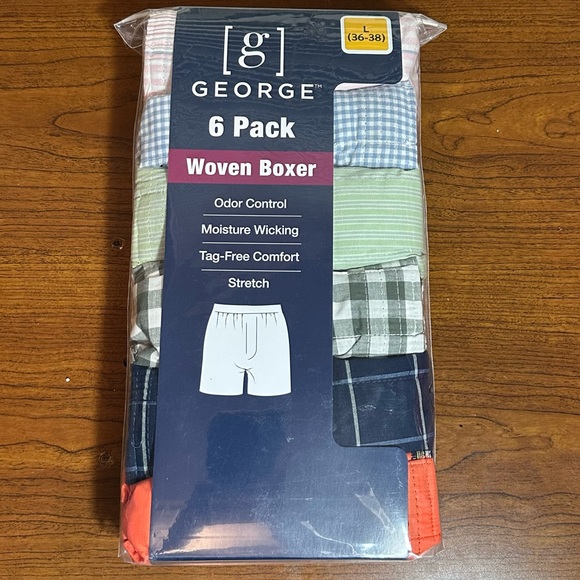 George | Underwear & Socks | Mens 6 Pack Tagless Moisture Wicking Odor ...